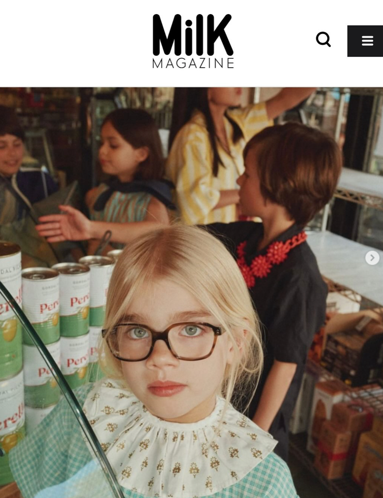 Featured in Milk Magazine, A la mode italienne editorial – Bebe Organic